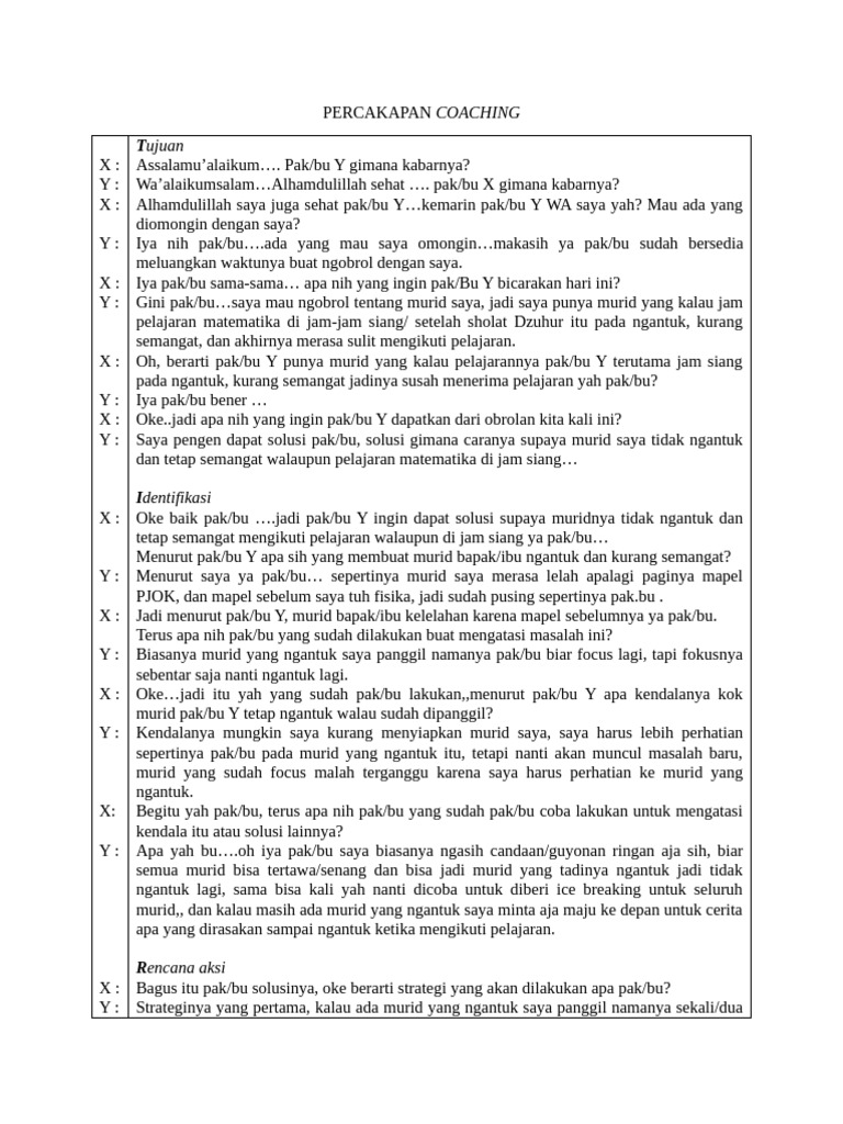 Percakapan Coaching | PDF