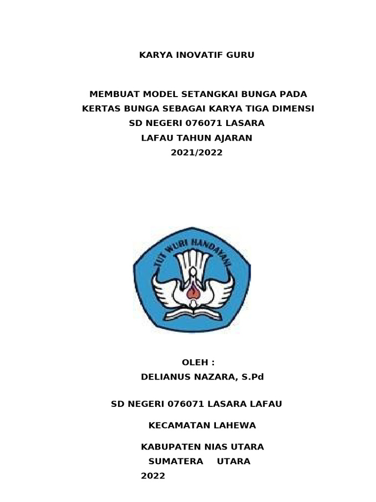 Karya Inovasi Membuat Model Bunga | PDF