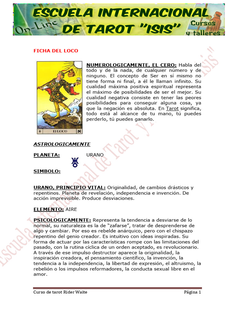 Ficha Del Loco | PDF