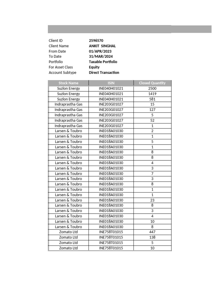 Capital Gain Loss Statement 1a1592c0817e84d7e | PDF