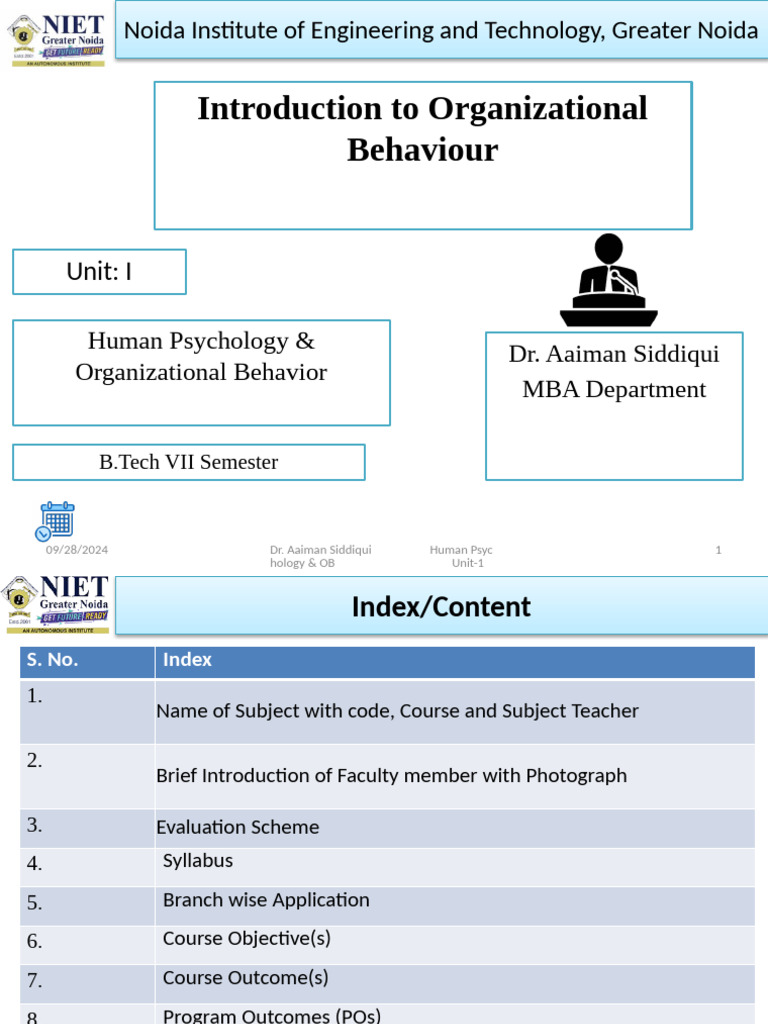 Unit 1 Human Psychology | PDF | Perception | Psychology