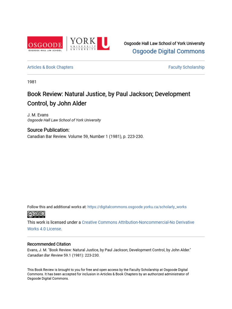 Book Review - Natural Justice by Paul Jackson Development Contro | PDF