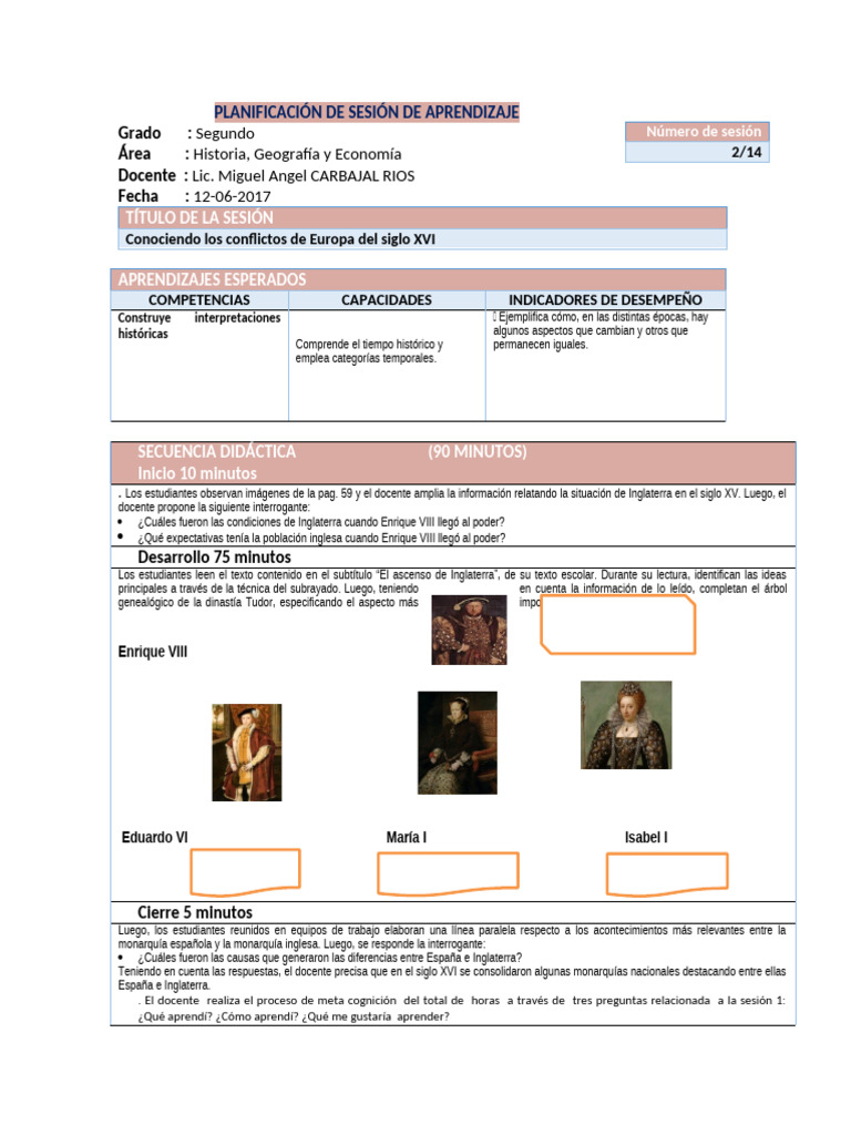 Sesion 8 Hge 2°-U-2 2017 | PDF