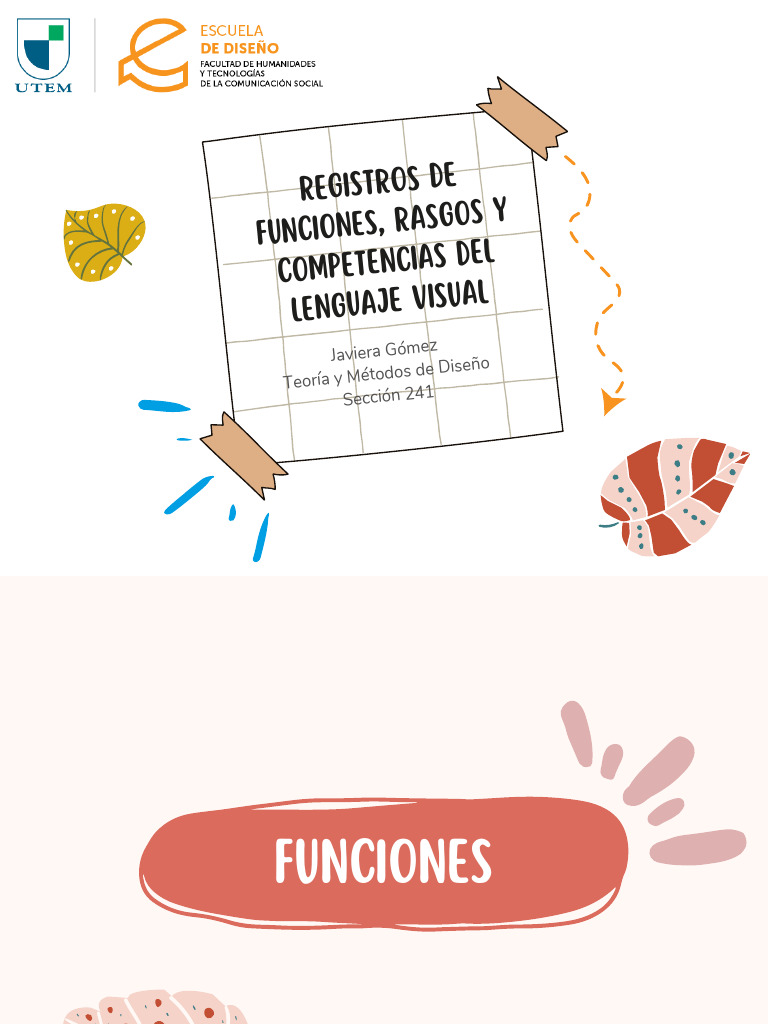 Registros de funciones, rasgos y competencias del lenguaje visual | PDF