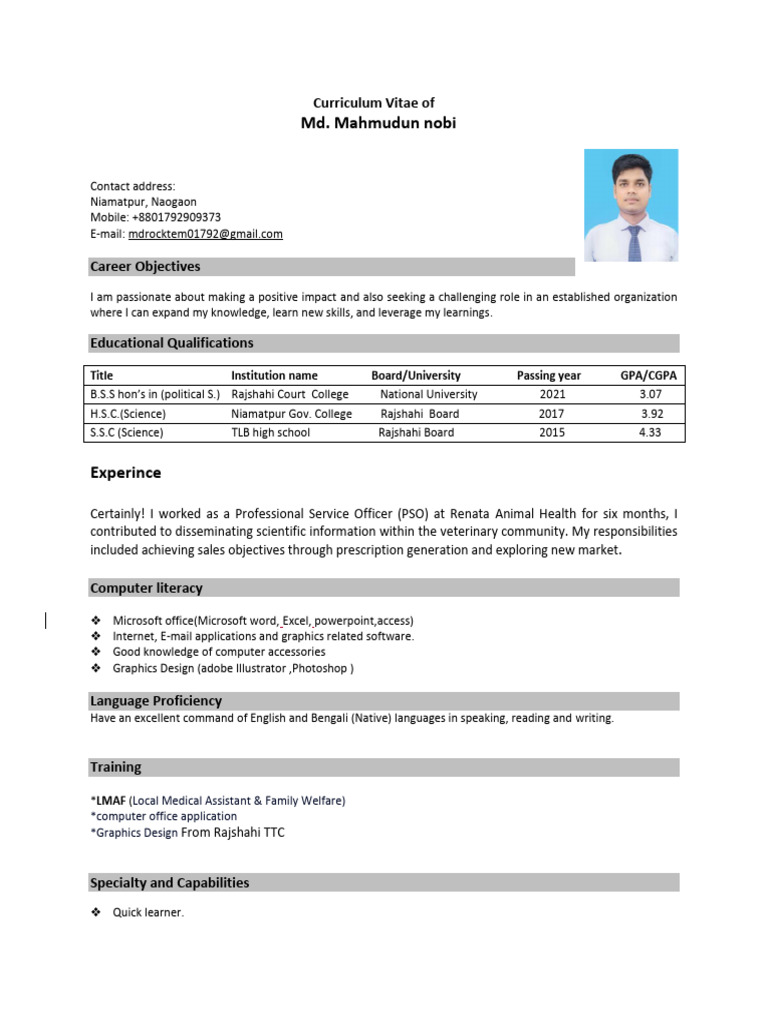 My CV 2 | PDF