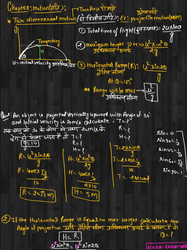 Projectile_Motion_Class_Notes | PDF