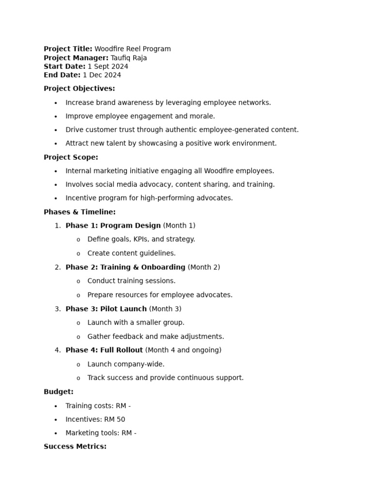 Woodfire Reel Program Project Files | PDF