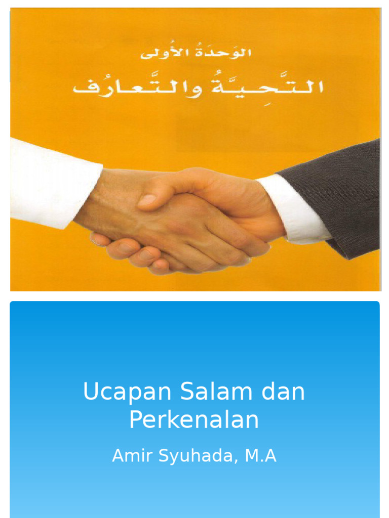 Ucapan Salam Dan Perkenalan (Autosaved) | PDF