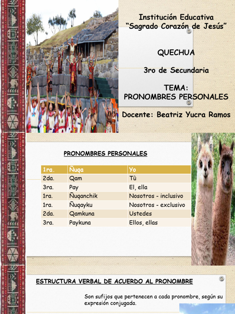 Sesion 07 - SCJ - Tema - Pronombres Personales - 3ro | PDF