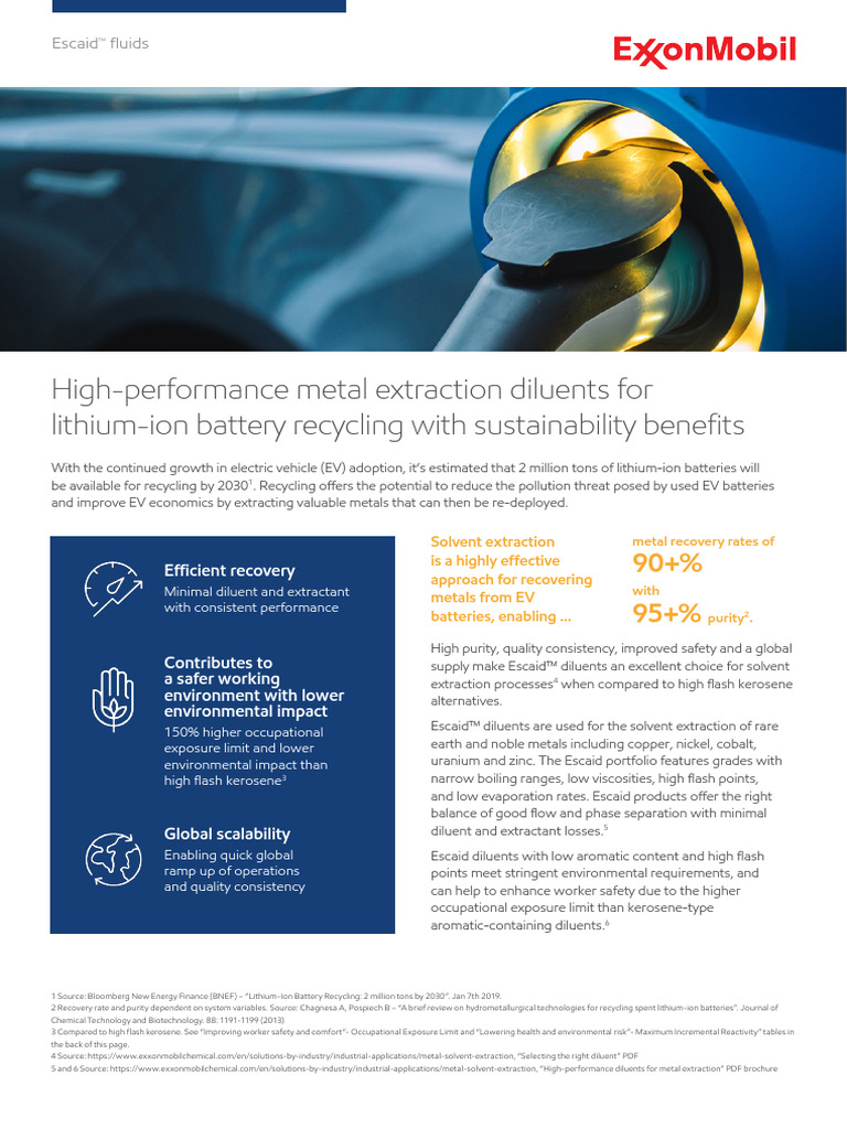 Escaid Battery Recycling Fact Sheet en | PDF