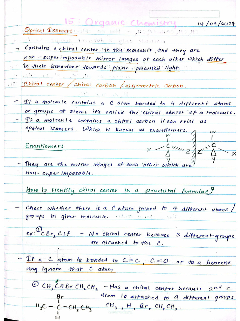 Topic 15 - Organic Chemistry | PDF