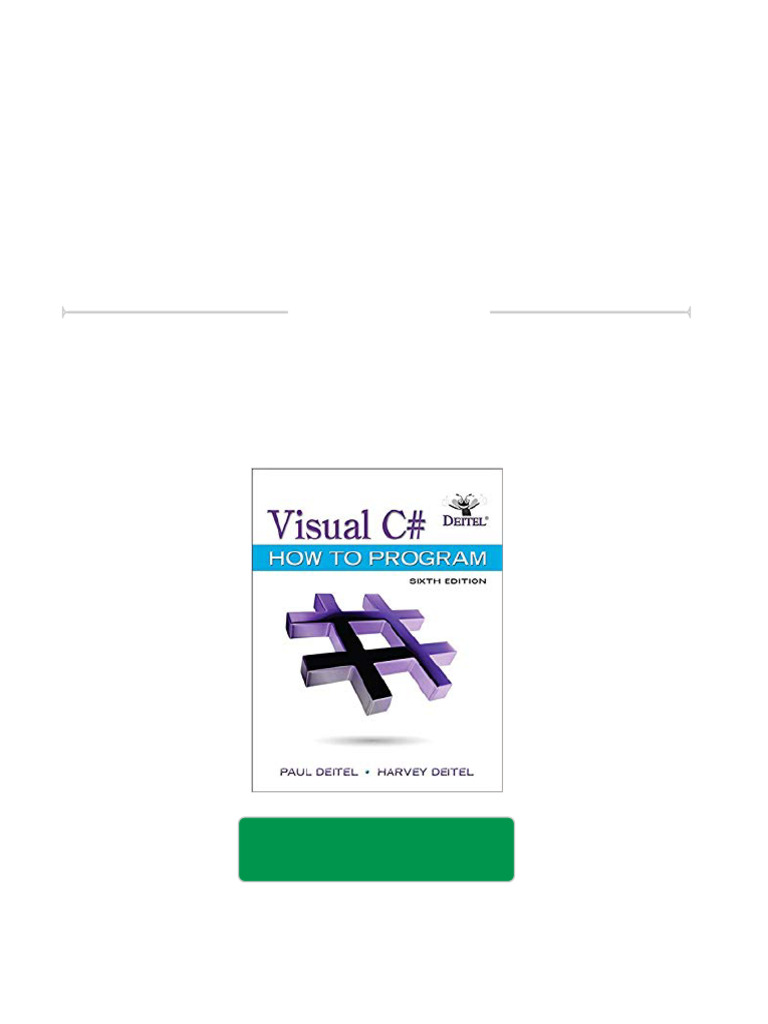 Solution Manual For Visual C# How To Program (6th Edition) (Deitel ...