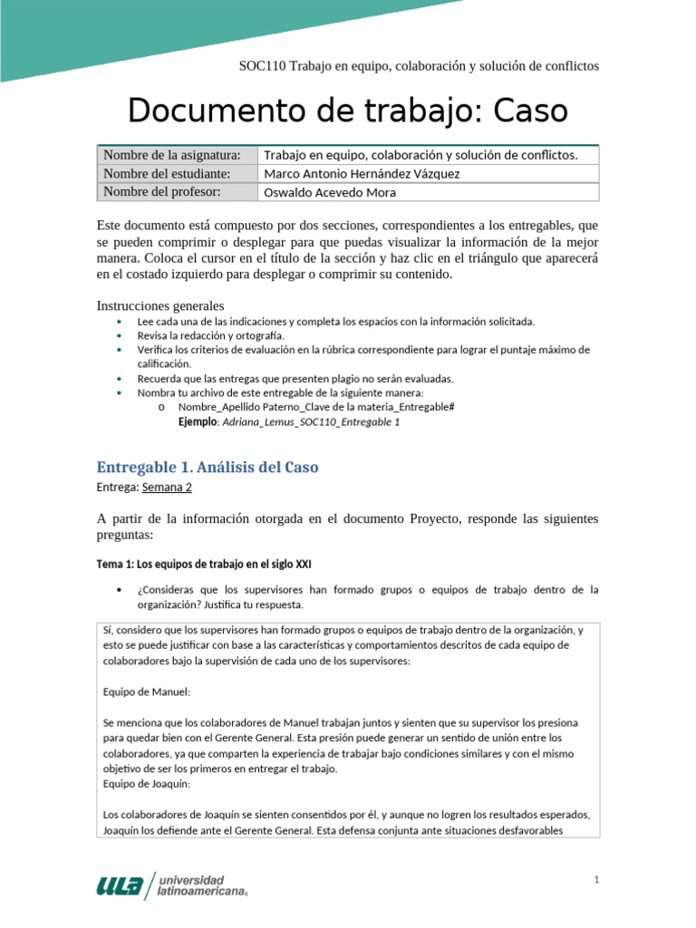 Marco Antonio Hernández Vázquez SOC110 Entregable2 | PDF