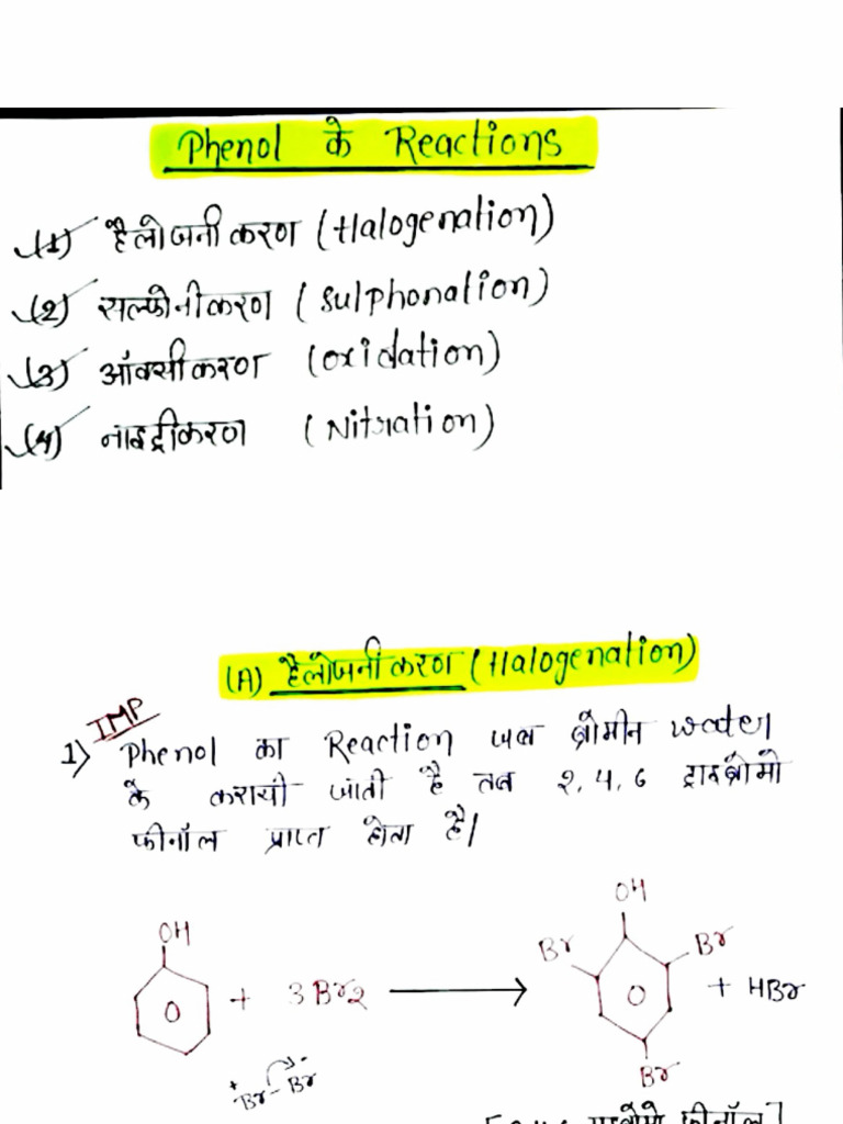 Phenols Reactiions | PDF