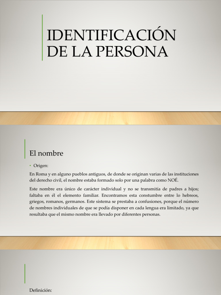 Identificación de La Persona | PDF