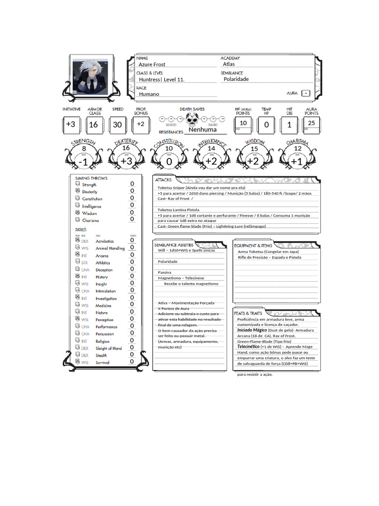 Azure Frost Ficha | PDF