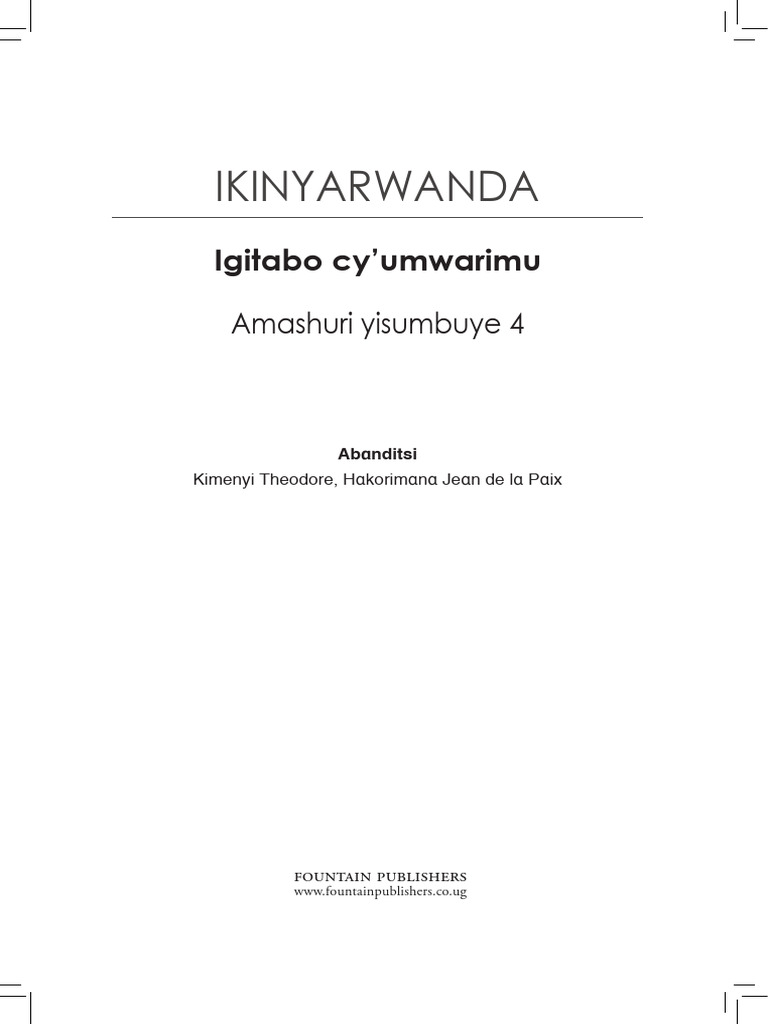 Kinyarwanda Core S4 TG | PDF