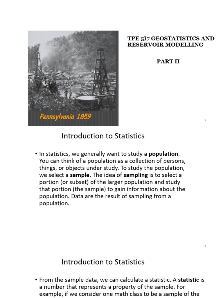 Tpe 517 Geostatistics II | PDF | Sampling (Statistics) | Statistics
