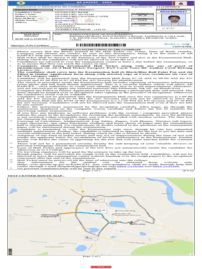 AP Eapcet - 2024 | PDF