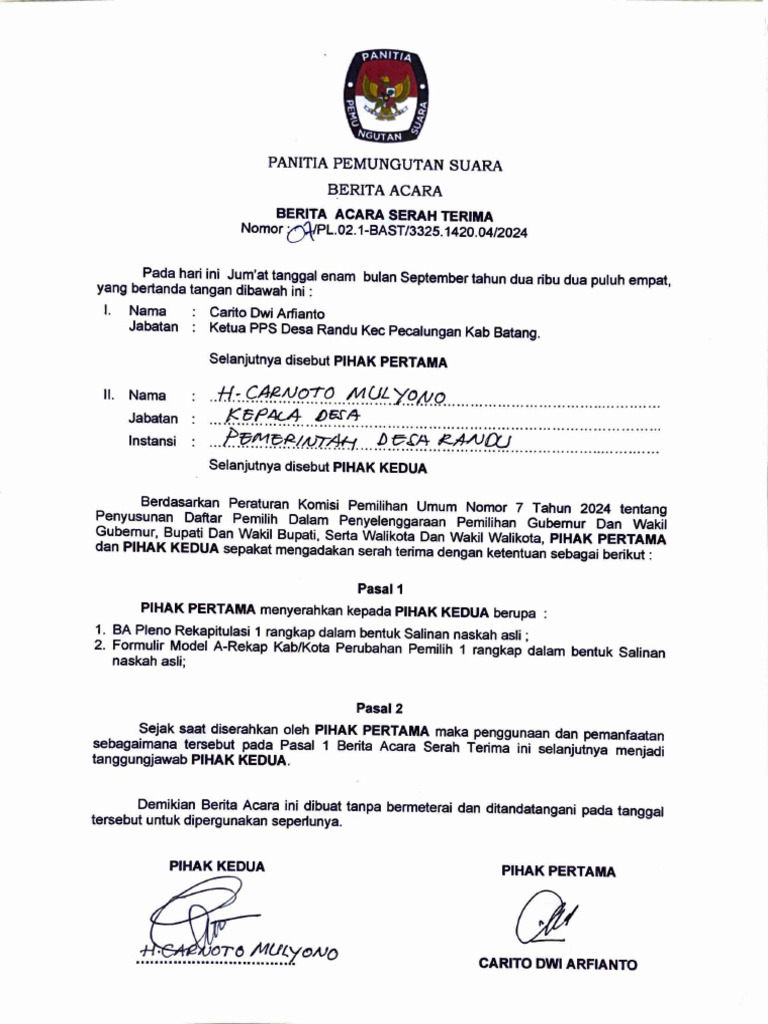 Ba ST Pleno DPSHP Randu | PDF