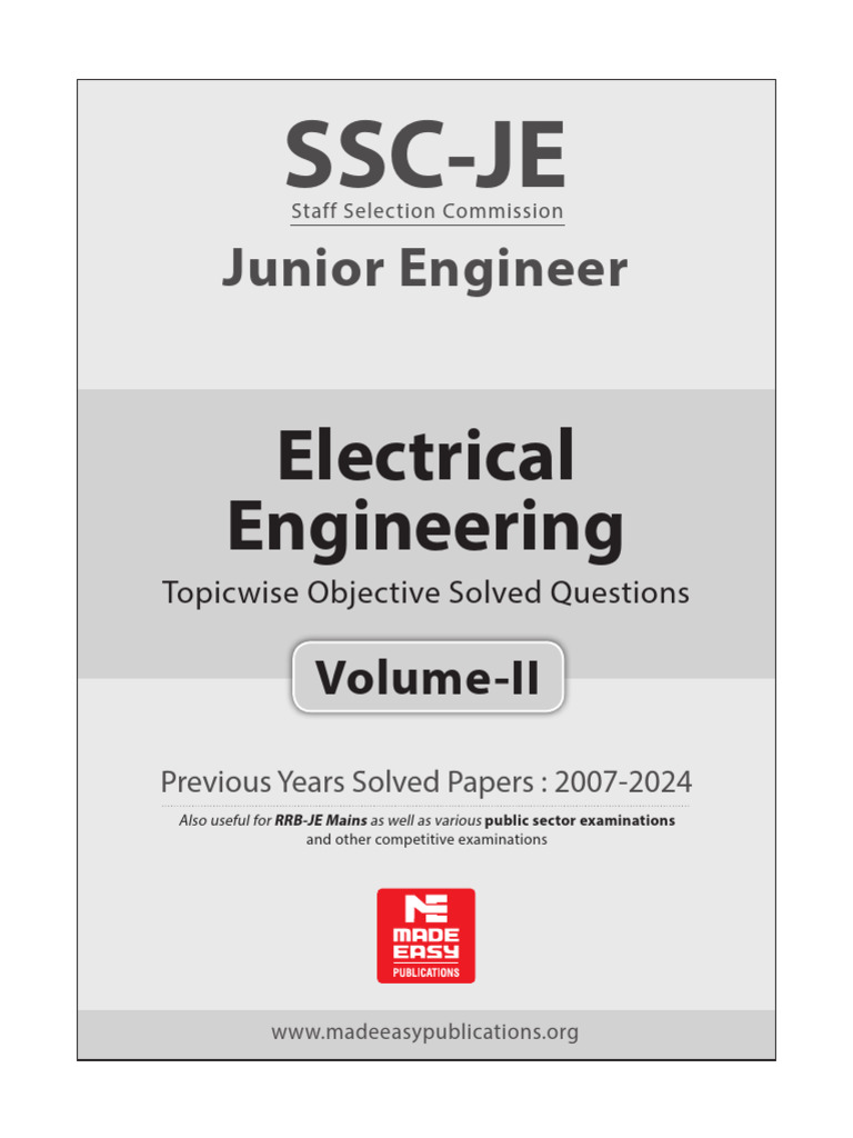 EE - SSC-JE (PYQ) (2025) (Vol-II) (PG 358) | PDF