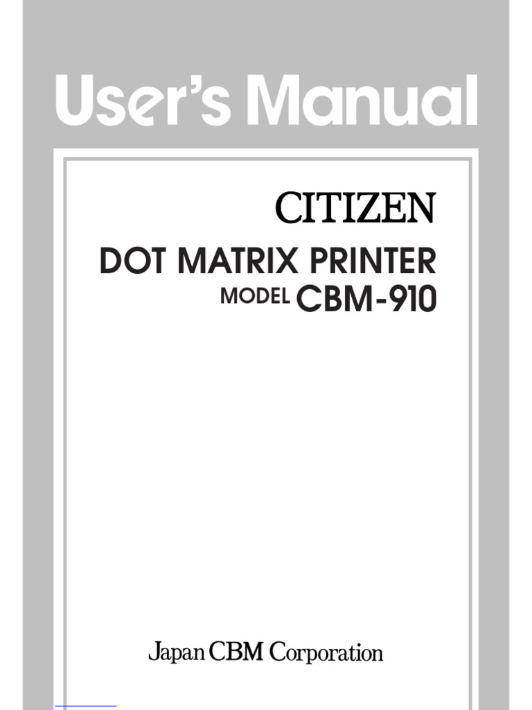 Cbm910 User Manual | PDF
