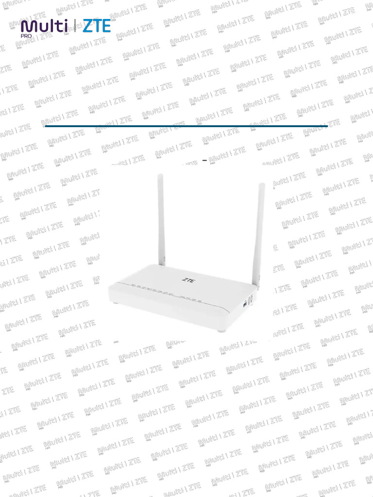 Ont Zte F670L V9 Configurações | PDF