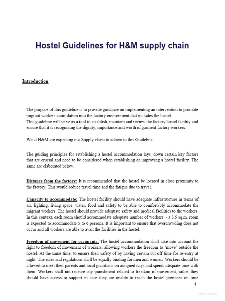 Hostel Guidelines Pdf