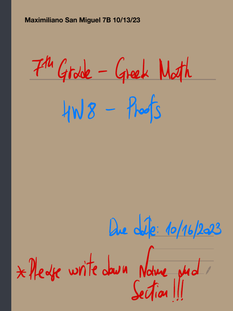 7thgrade GreekMath HW8 | PDF