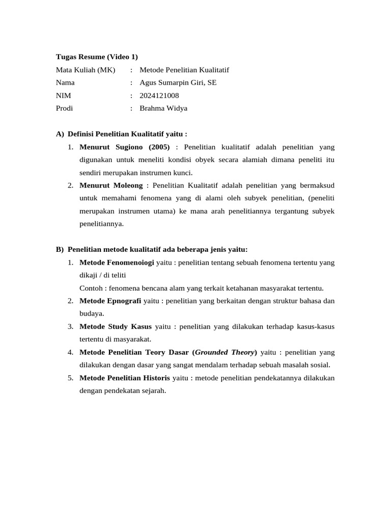 Agus Sumarpin Giri, SE-2024121008 | PDF