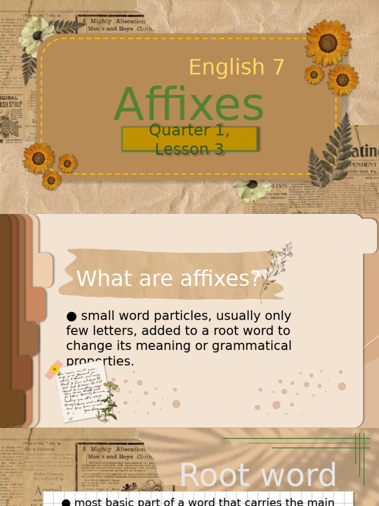 Affixes Group 6 | PDF