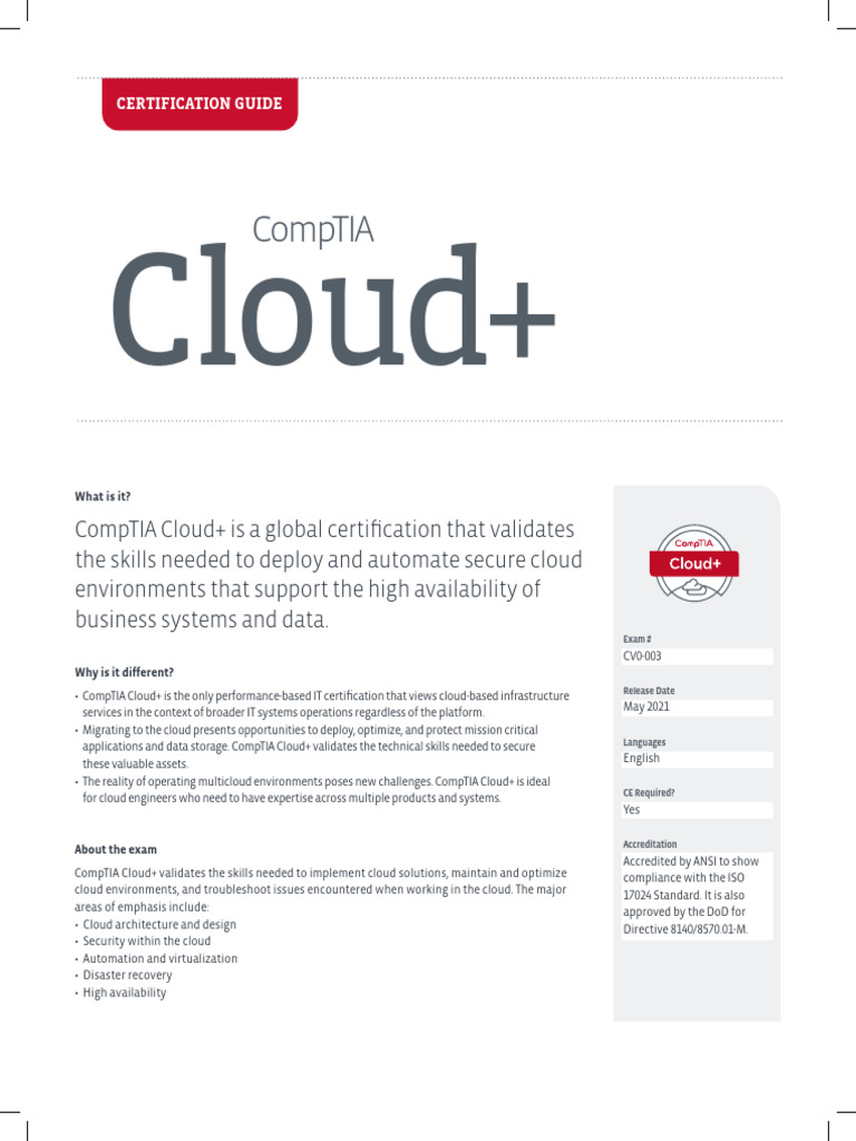Cloud+ Cert Guide | PDF