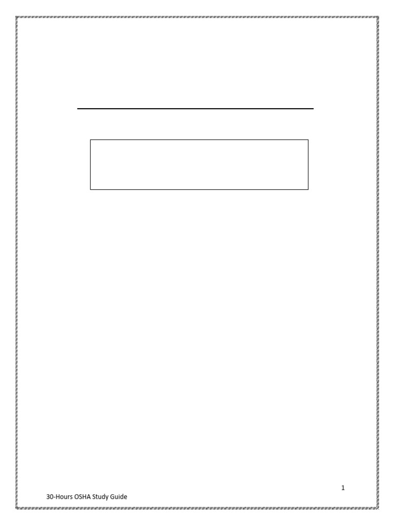 OSHA Book (30 HRS) | PDF