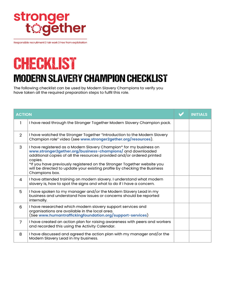 MSC Checklist | PDF