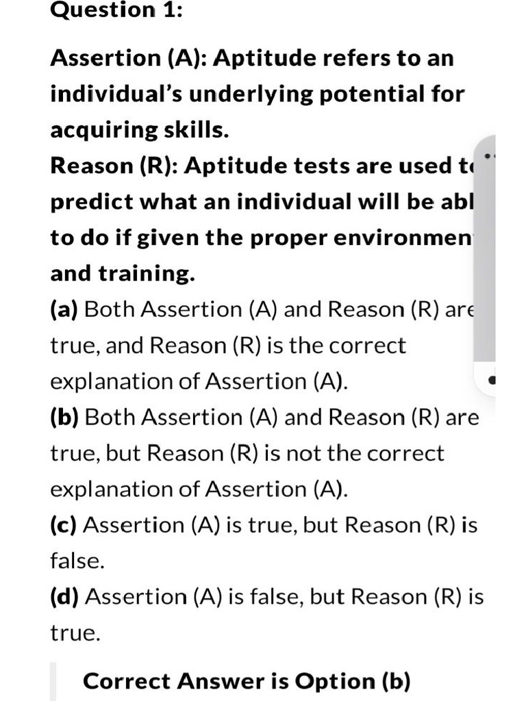 Assertion Chapter 1 | PDF