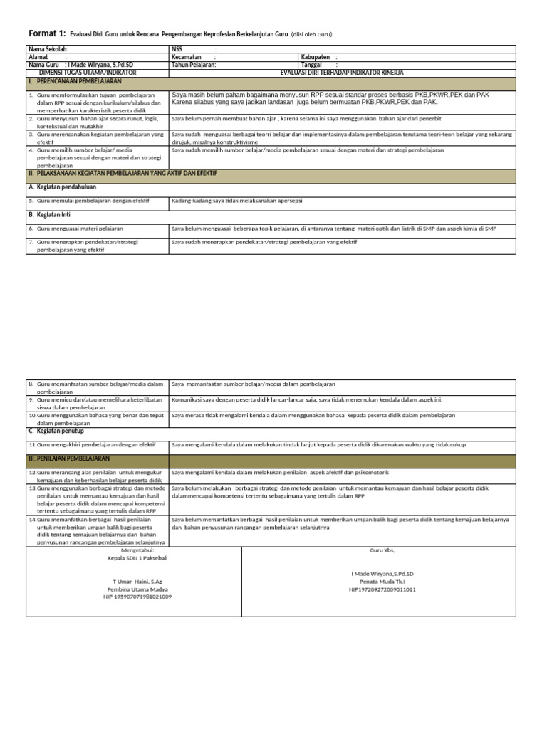 Format PKB Guru | PDF
