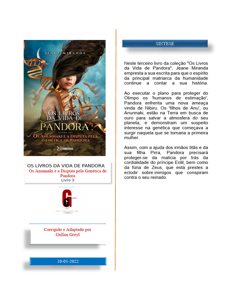 Os Livros Da Vida de Pandora 3 | PDF