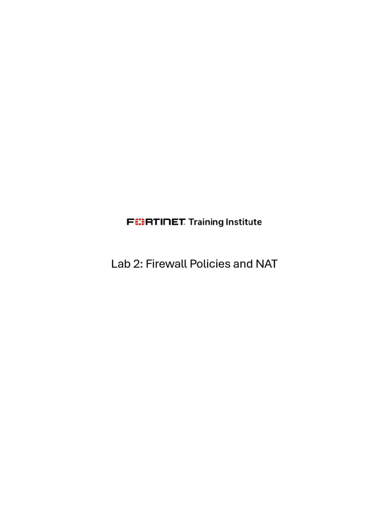 Configuring NAT and Firewall Policies | PDF | Firewall (Computing) | Ip ...