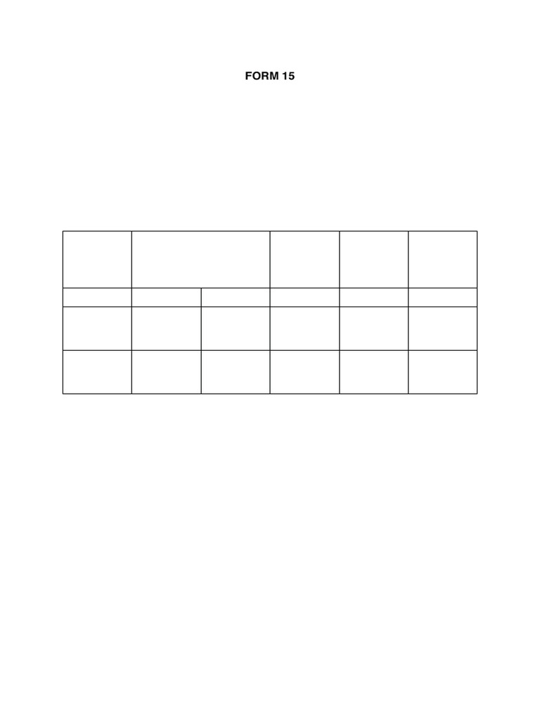 Form 15 | PDF