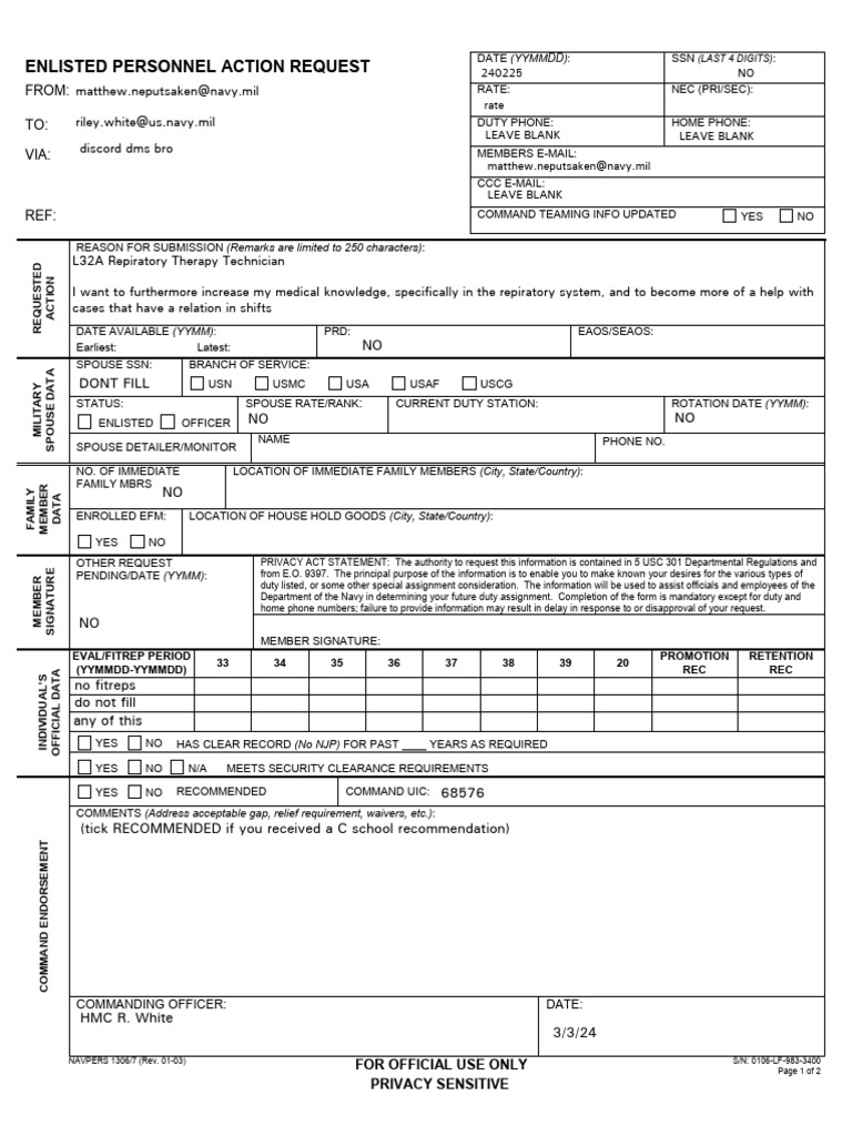 Navpers 1306 7 Mneputsaken | PDF