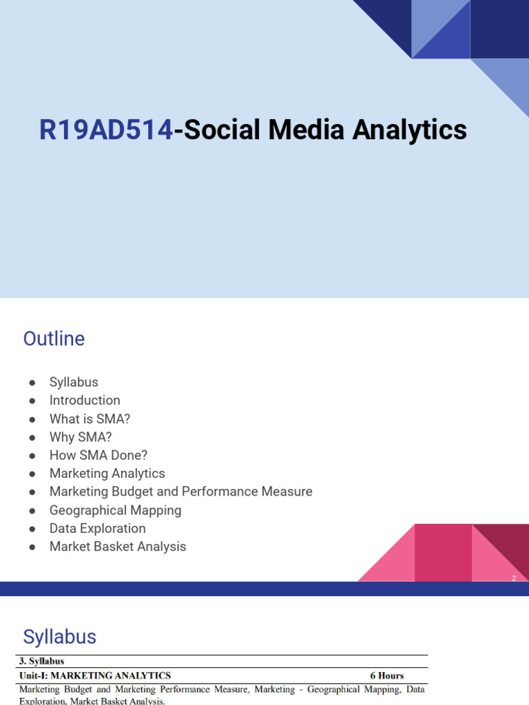 R19AD514-Social Media Analytics-Unit1 | PDF