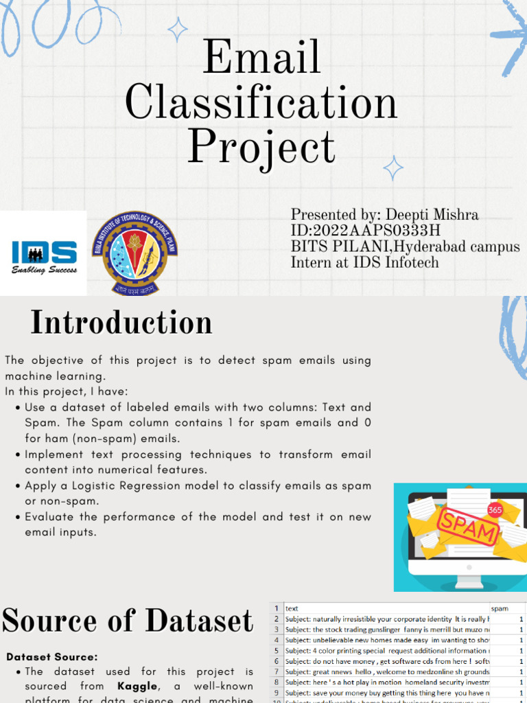 Email Classification Project | PDF