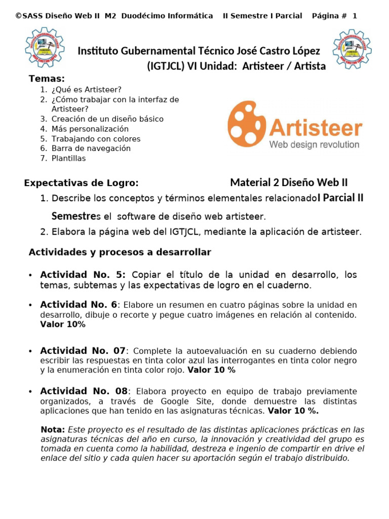 Material 2 Diseño Web II IP-IIS | PDF