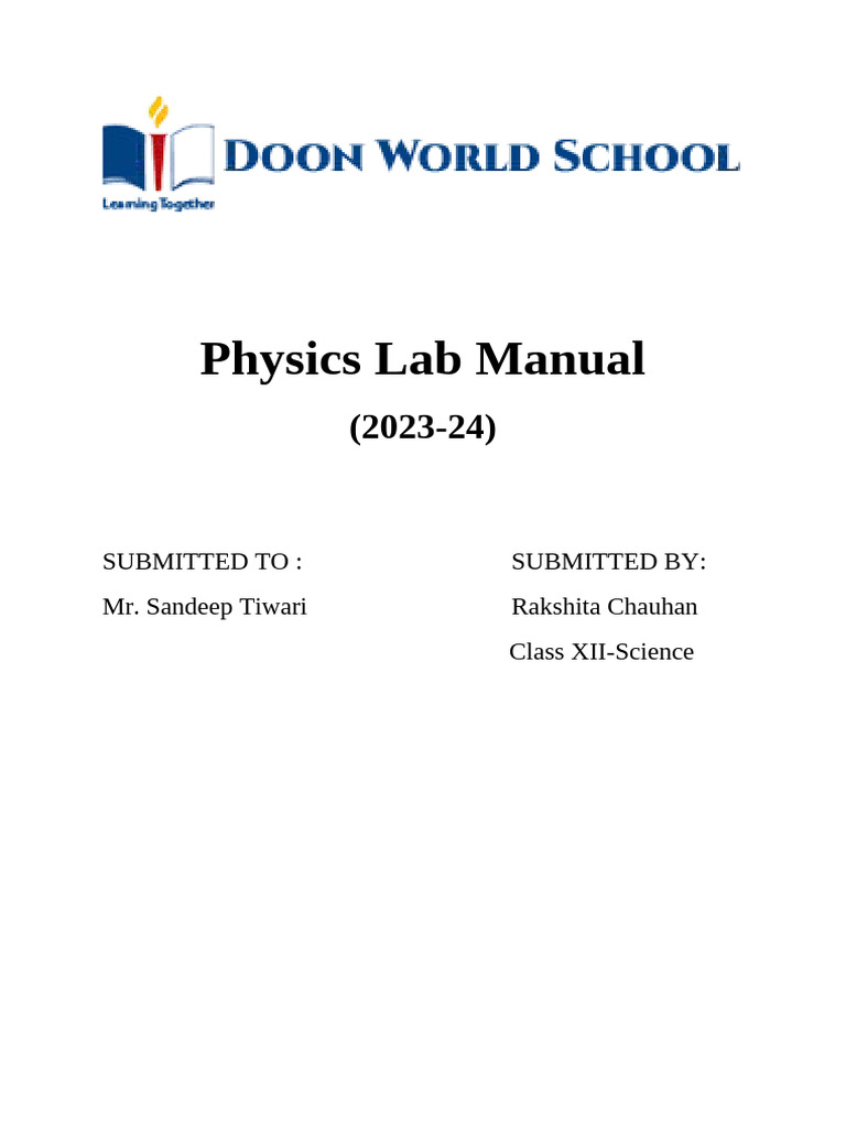 Physics Lab Manual | PDF