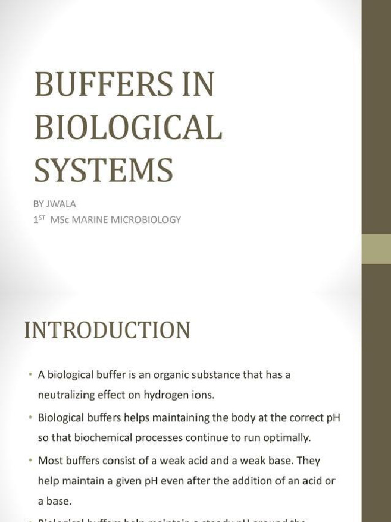 Buffers in Bio | PDF
