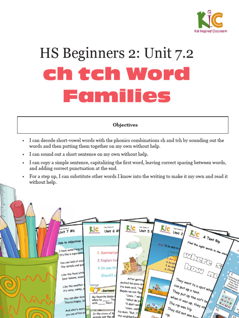 HS B2 U7 CH TCH Word Families | PDF