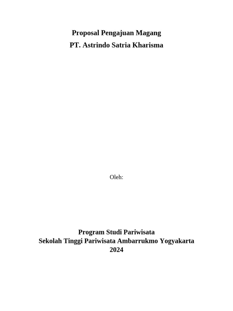 Proposal Pengajuan Magang | PDF