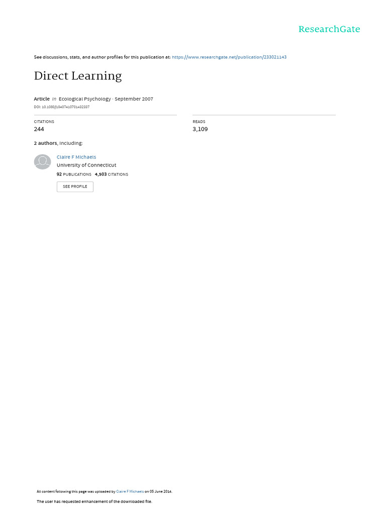 Direct Learning | PDF