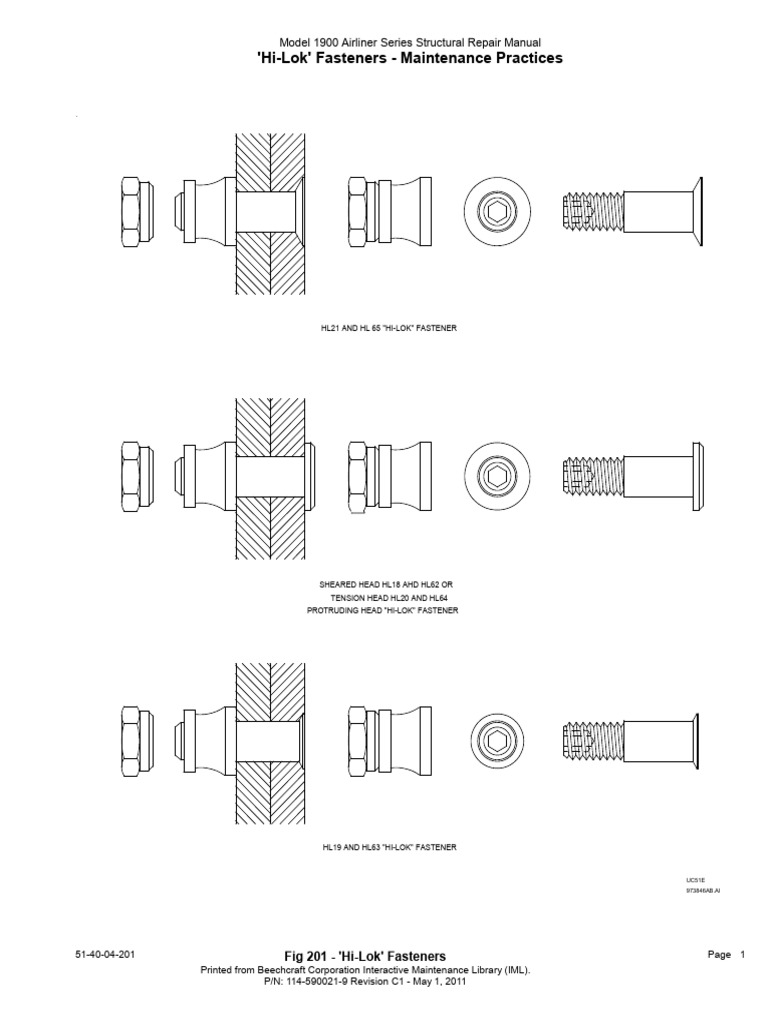 Model 1900 Hi-Lok Fastener Manual | PDF | Business