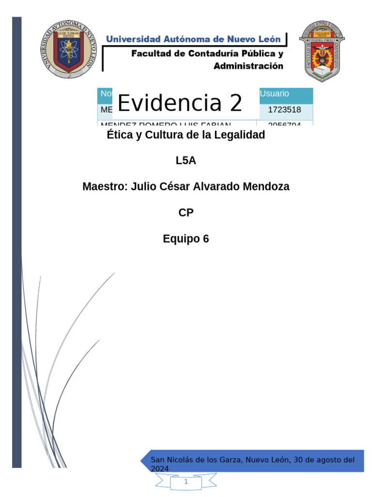 Ev2 Eticaycl L5a Eq6 | PDF